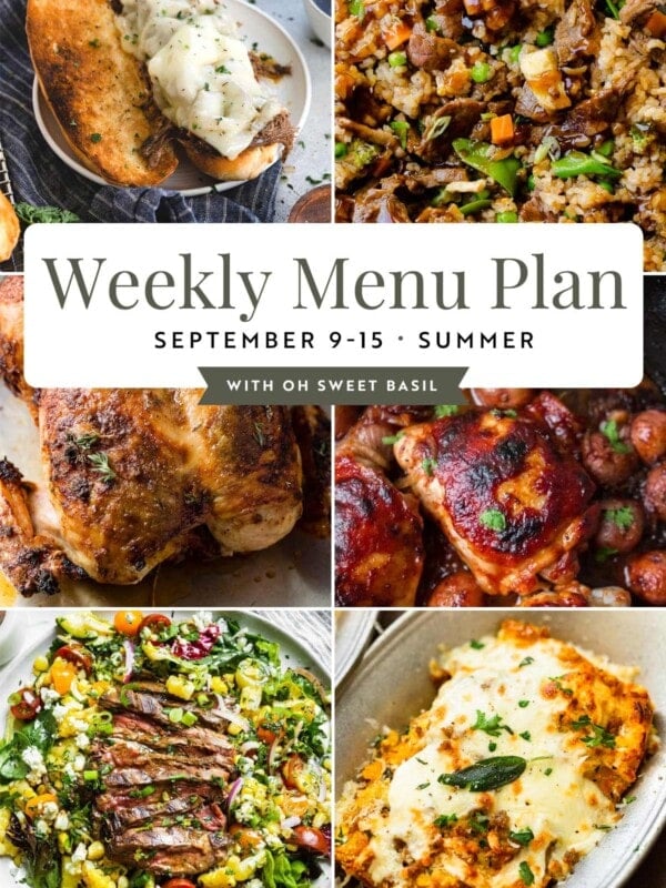 Weekly Menu Plan - Aug. 12 to Aug. 18
