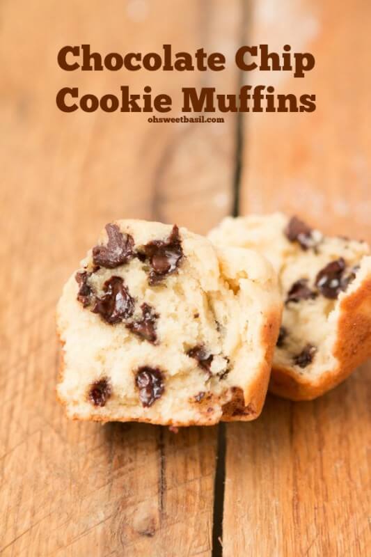 Chocolate Chip Cookie Muffins [+Video] - Oh Sweet Basil