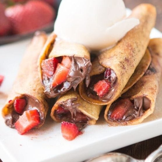 Nutella Strawberry Taquitos