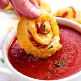 best pepperoni pizza pinwheels recipe - oh sweet basil