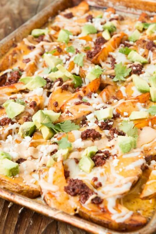 Chorizo Loaded Cheesy Potatoes