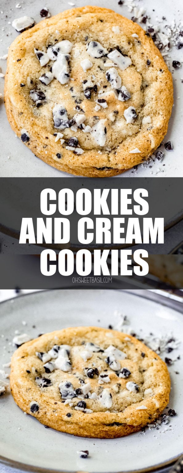 Cookies and Cream Cookies - Oh Sweet Basil