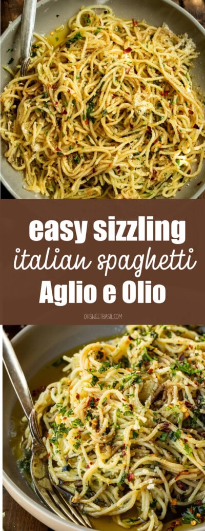 Easy Sizzling Italian Spaghetti Aglio e Olio [+Video]