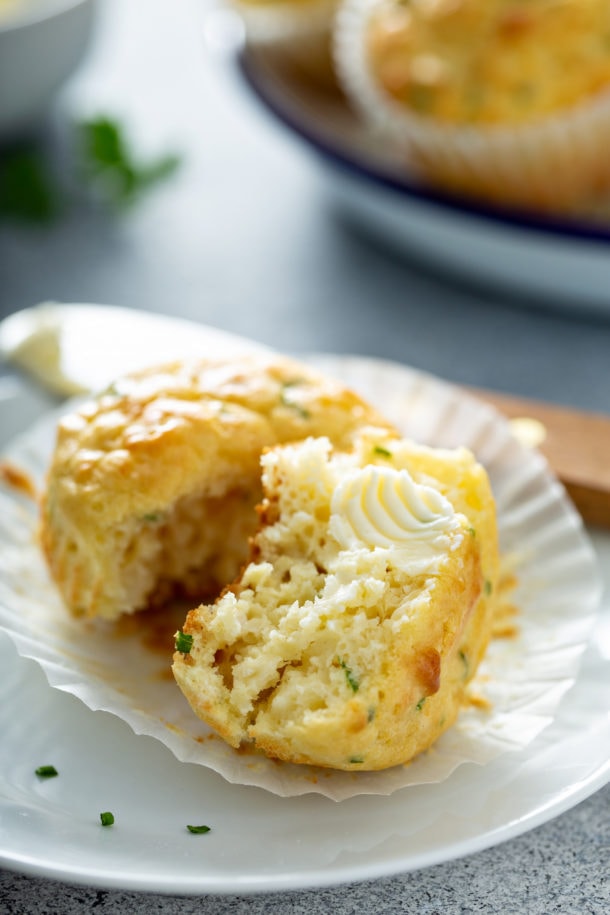 Quick and Easy Feta Muffins - Oh Sweet Basil