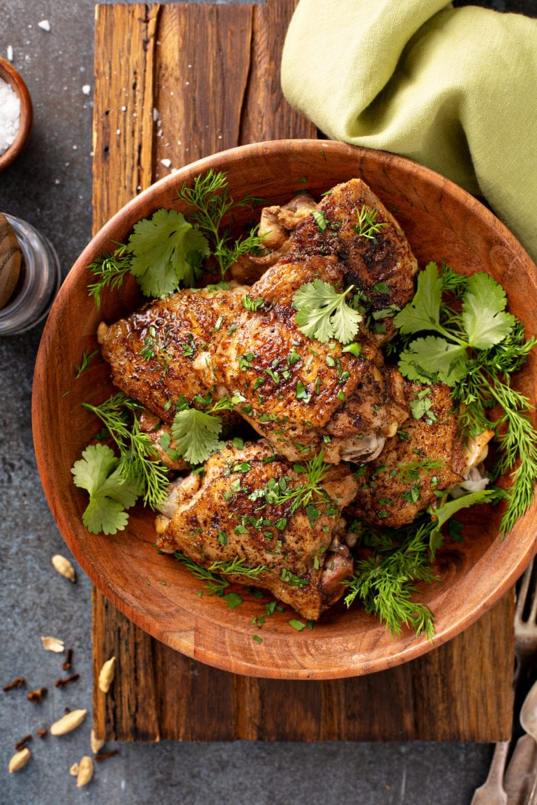 Jerusalem Herb Chicken Thighs - Oh Sweet Basil