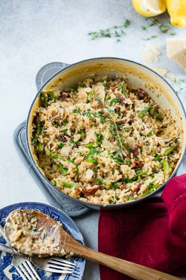 One Pot Creamy Winter Asiago Cheese Rice