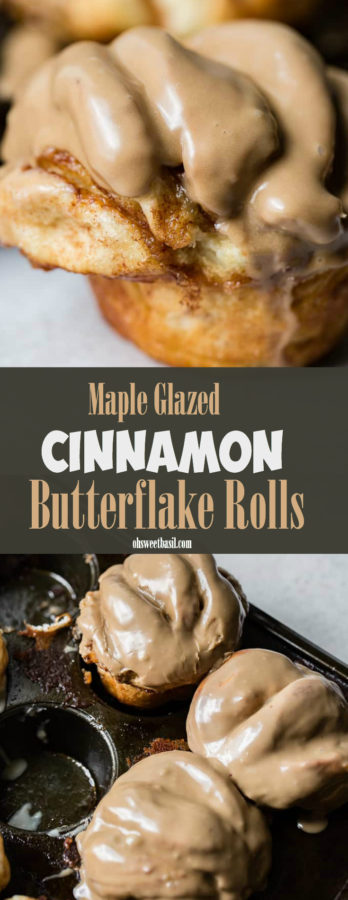 Maple Glazed Cinnamon Butterflake Rolls [+ Video]