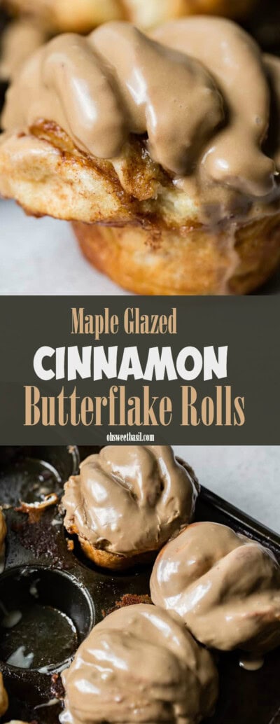 Maple Glazed Cinnamon Butterflake Rolls [+ Video]