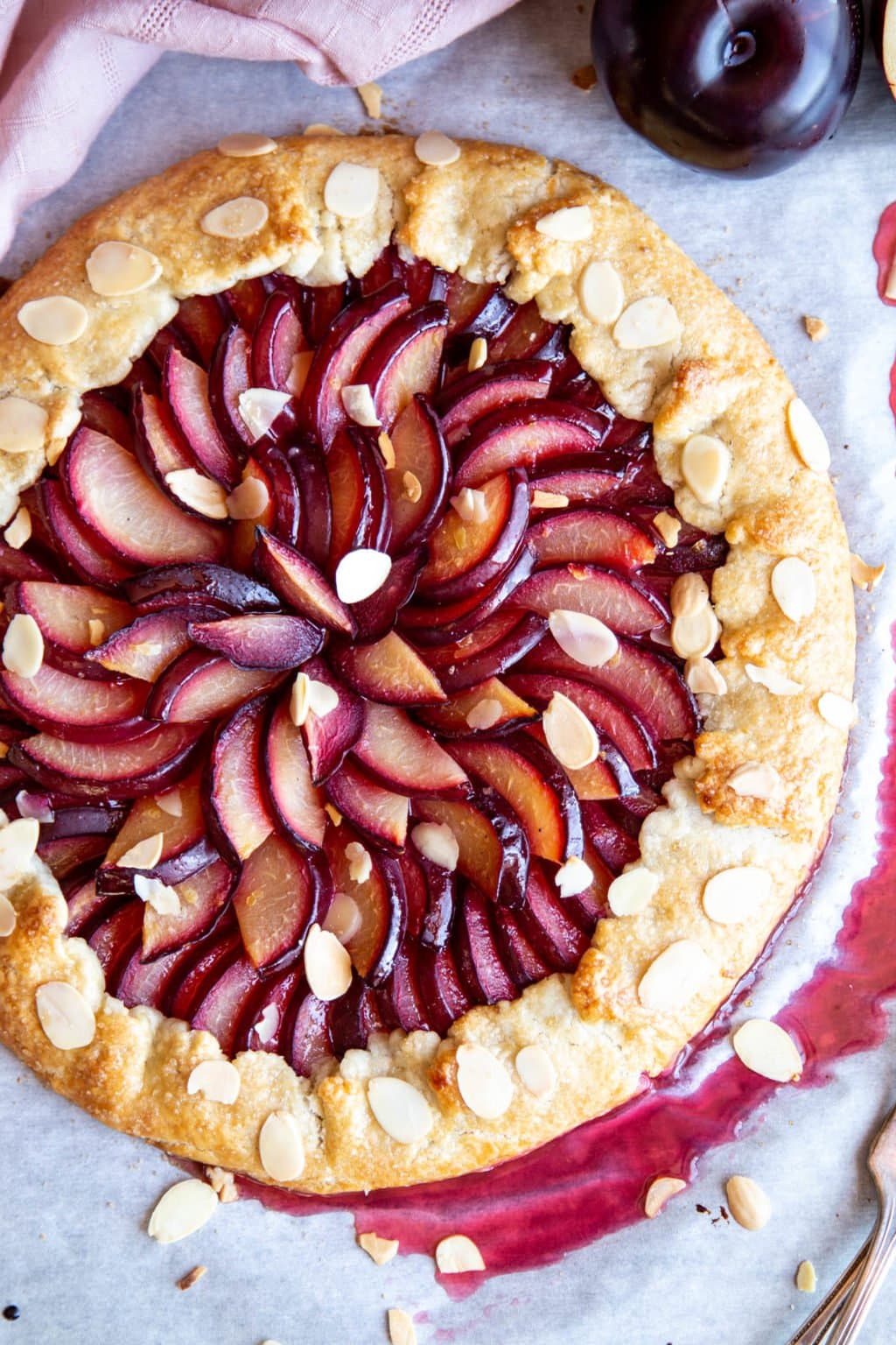 Rustic Peach Blackberry Galette - Oh Sweet Basil