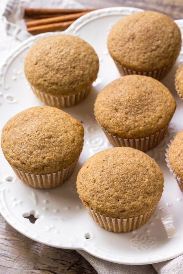 Spice Cake Cupcakes with Cinnamon Cream Cheese Frosting