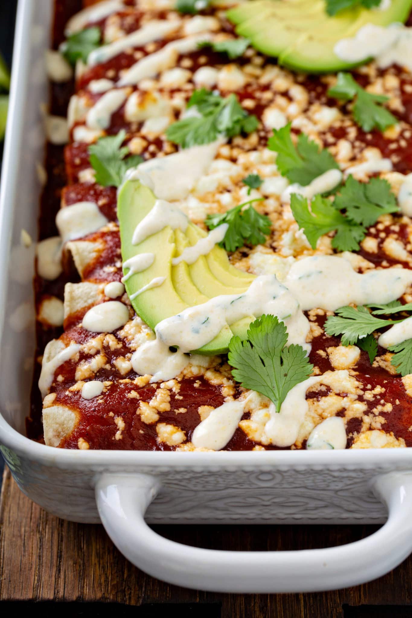 Sweet Potato Enchiladas with Sweet Corn Crema
