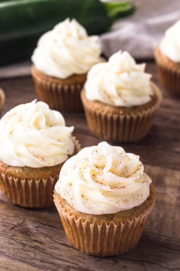 Zucchini Cupcakes with Cream Cheese Frosting