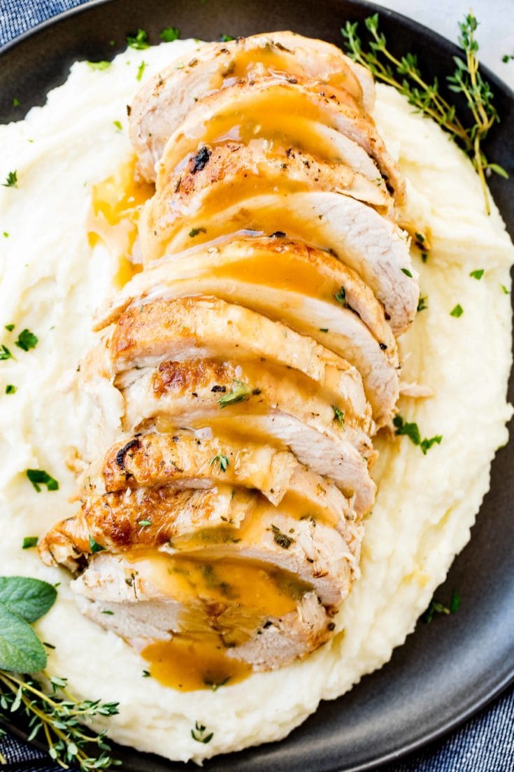 Instant Pot Turkey Breast Recipe (From Fresh or Frozen) - Oh Sweet Basil