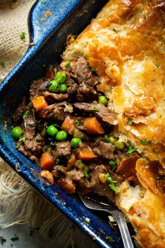 Savory Beef Pot Pie - Oh Sweet Basil