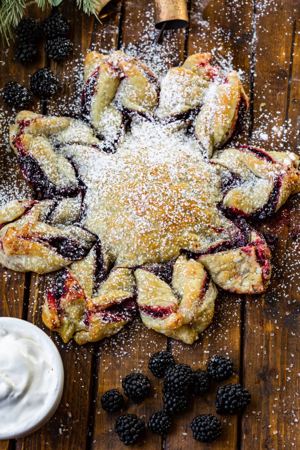 Blackberry Puff Pastry Snowflake