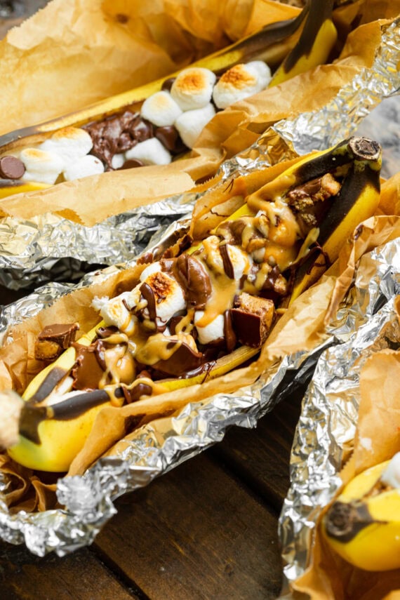 Banana Boats - Our Favorite Campfire Recipe - Oh Sweet Basil
