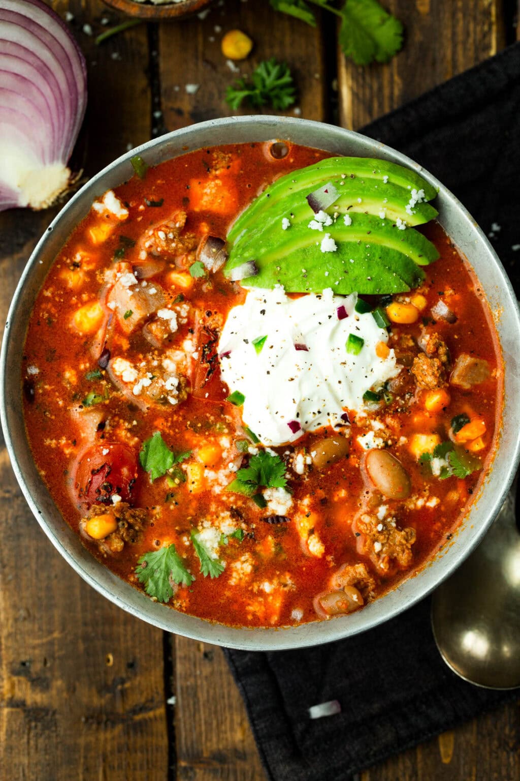 Charro Bean Soup–Hearty Mexican Bean Soup w/ Chorizo & Bacon