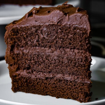 Perfectly Moist Chocolate Cake Recipe (Homemade!) - Oh Sweet Basil