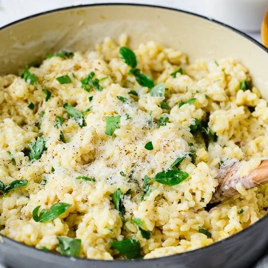 Creamy Garlic Parmesan Orzo Recipe (Quick & Easy!) - Oh Sweet Basil