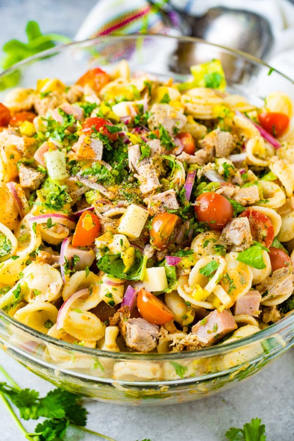 Cuban Pasta Salad - Oh Sweet Basil
