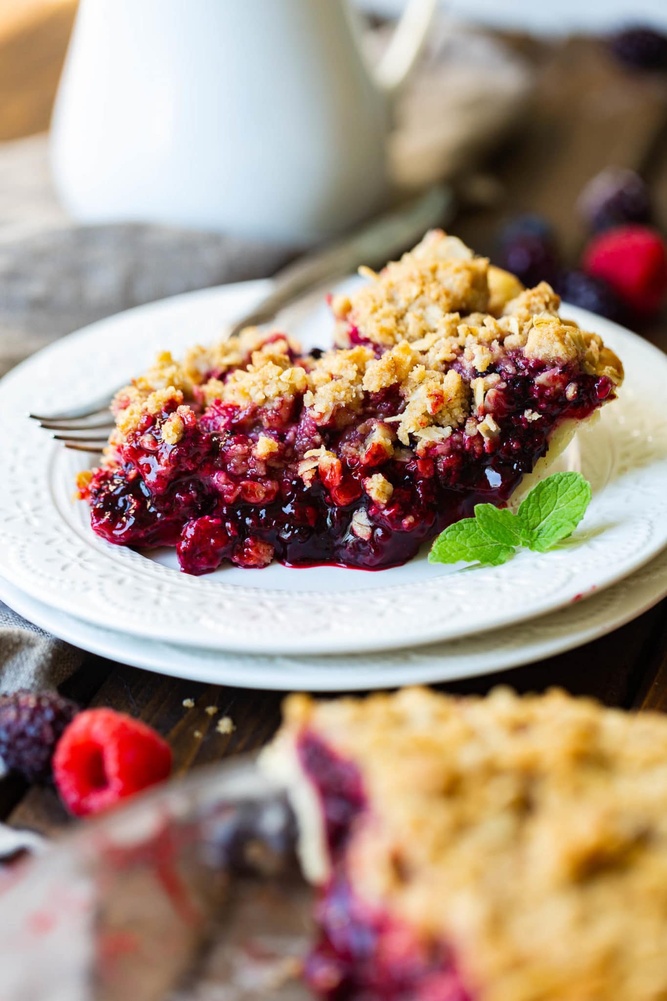 Dutch Mixed Berry Pie - Oh Sweet Basil