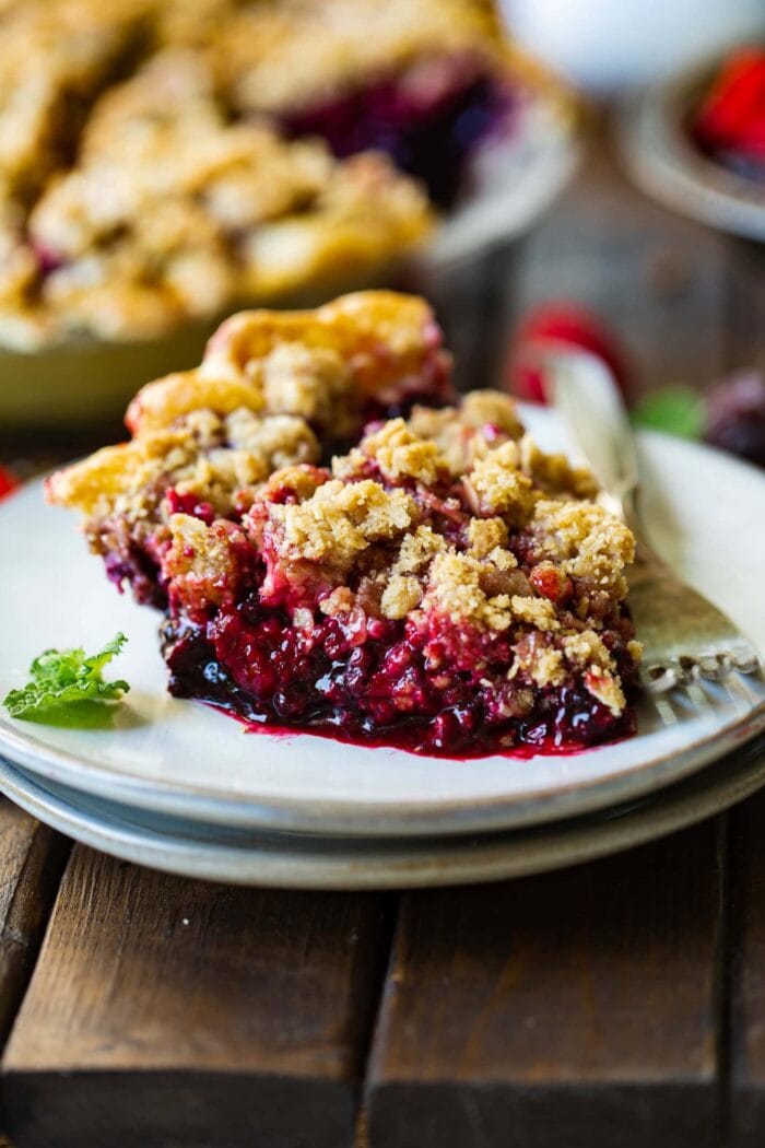 Dutch Mixed Berry Pie - Oh Sweet Basil
