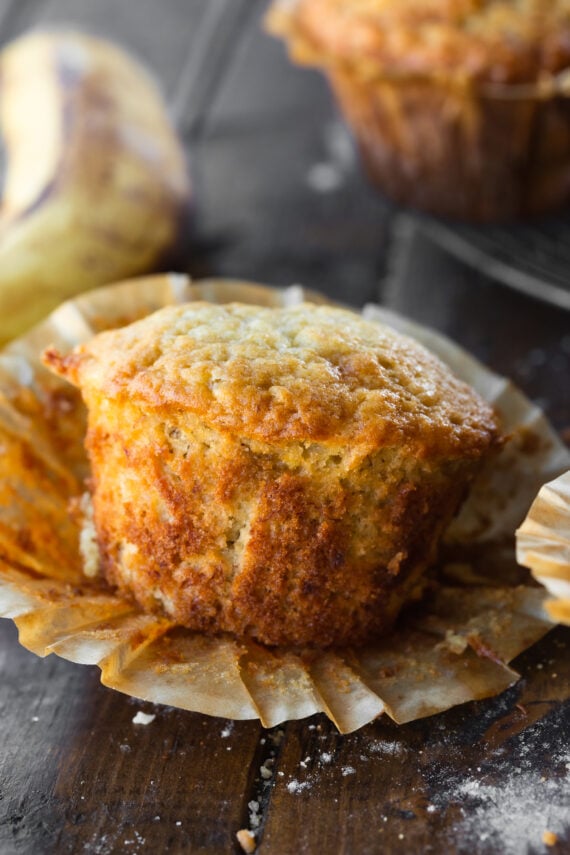 Easy One Bowl Banana Muffin Recipe - Oh Sweet Basil