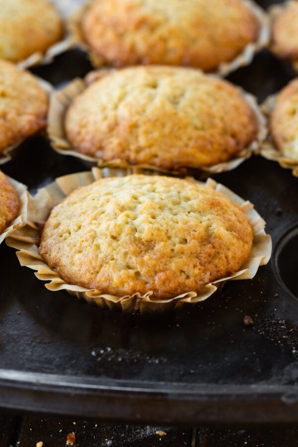 Easy One Bowl Banana Muffin Recipe - Oh Sweet Basil