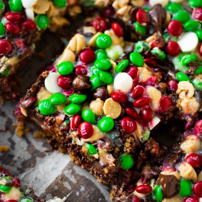 Christmas Magic Cookie Bars - Oh Sweet Basil