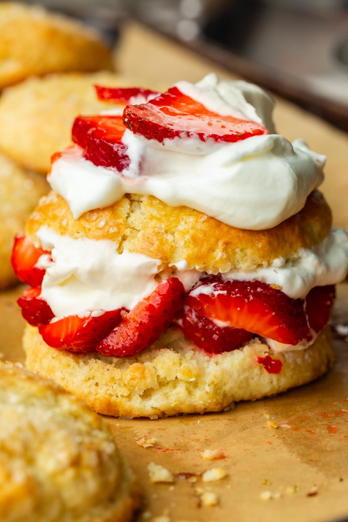 Homemade Strawberry Shortcake with Biscuits Recipe - Oh Sweet Basil