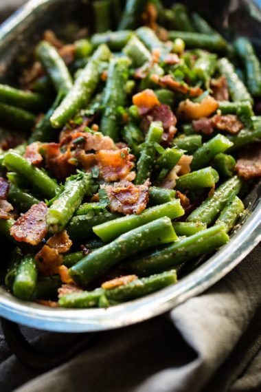 Green Beans with Bacon – Easy & Flavorful Stovetop Recipe - Oh Sweet Basil