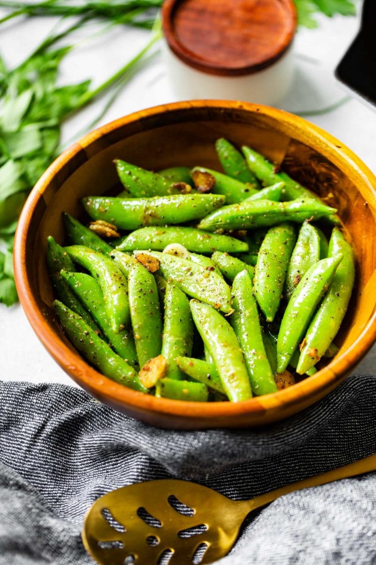 Garlic Sautéed Sugar Snap Peas