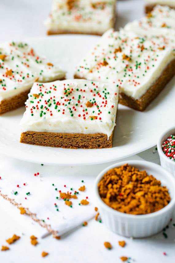 Gingerbread Bars with Cream Cheese Frosting - Oh Sweet Basil