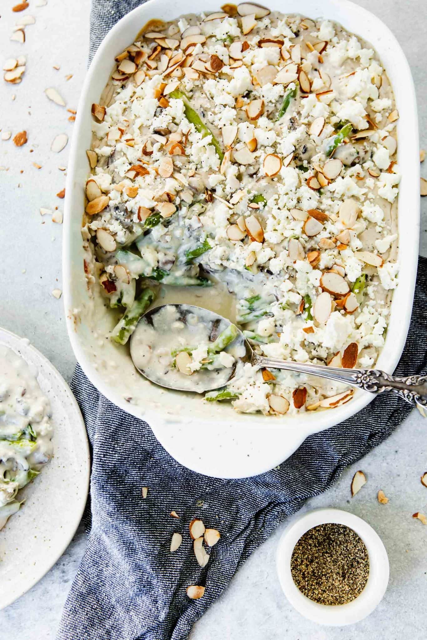 Feta Green Bean Casserole Recipe - Oh Sweet Basil