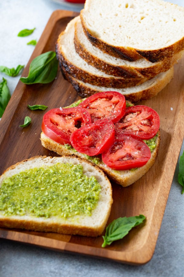 Balsamic Glazed Caprese Sandwich (Fast & Healthy!) - Oh Sweet Basil