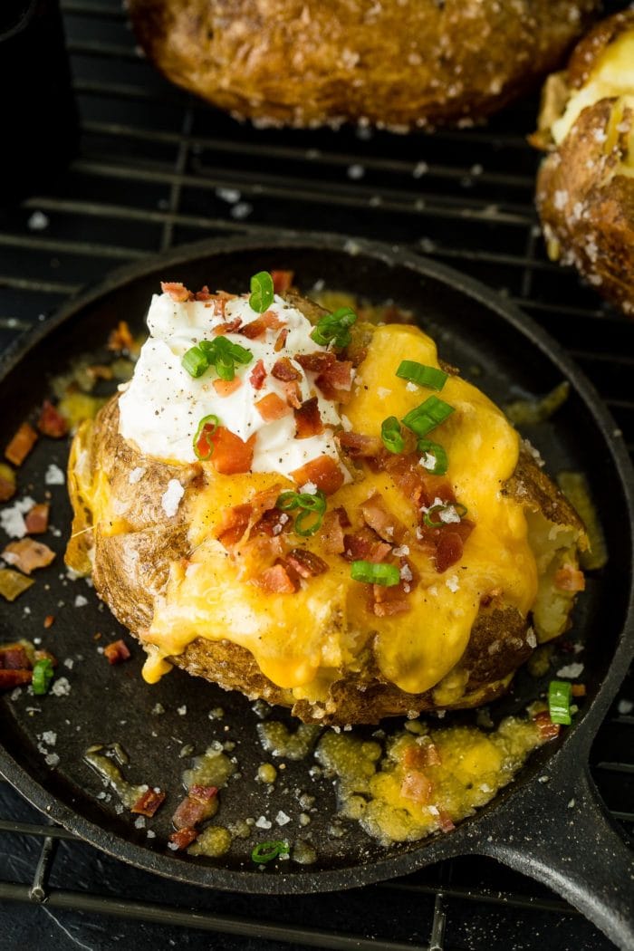 How to Make Oven Baked Potatoes (with Crispy Skin!) - Oh Sweet Basil