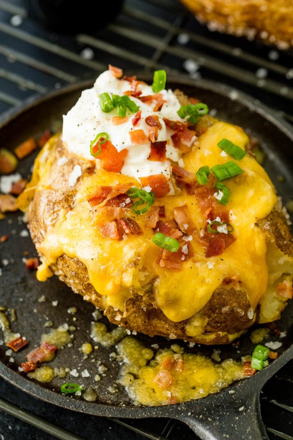 How to Make Oven Baked Potatoes (with Crispy Skin!) - Oh Sweet Basil