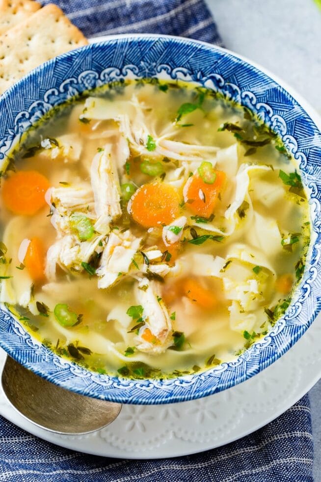 Instant Pot Chicken Noodle Soup (Better Than Mom's!) - Oh Sweet Basil