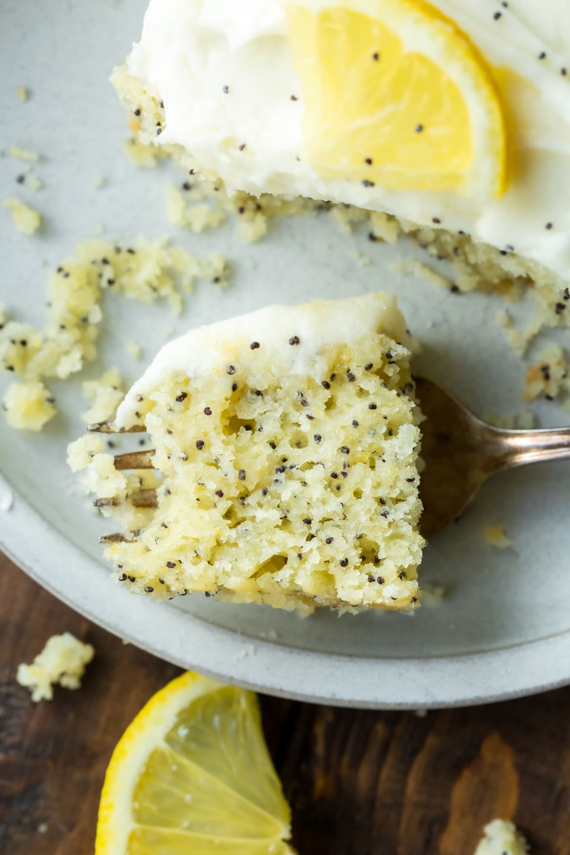 Lemon Poppy Seed Cake with Cream Cheese Frosting [+Video]