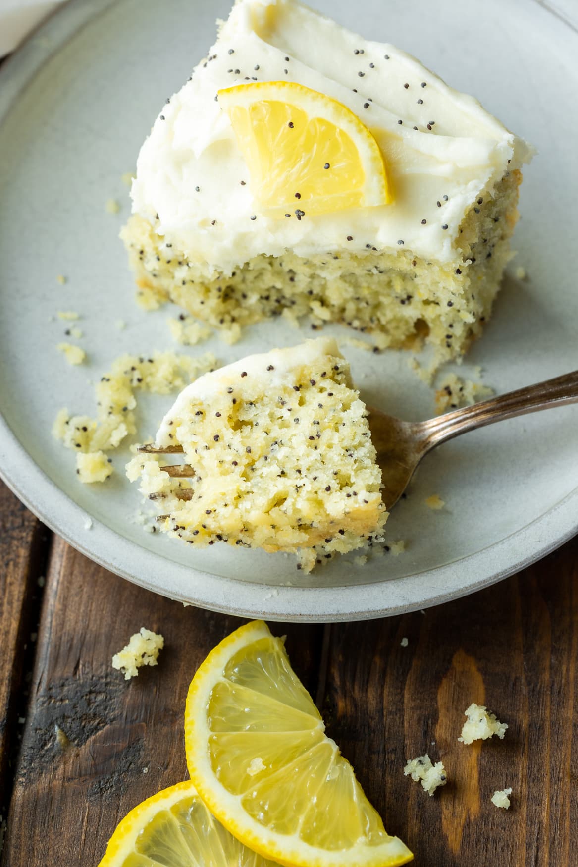 Lemon Poppy Seed Cake with Cream Cheese Frosting [+Video]