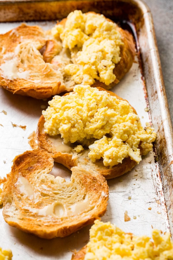 Bacon, Egg & Cheese Breakfast Croissant Sandwiches