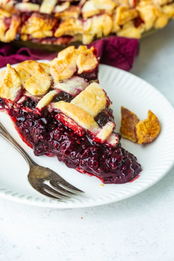 Blackberry Marionberry Pie - Oh Sweet Basil