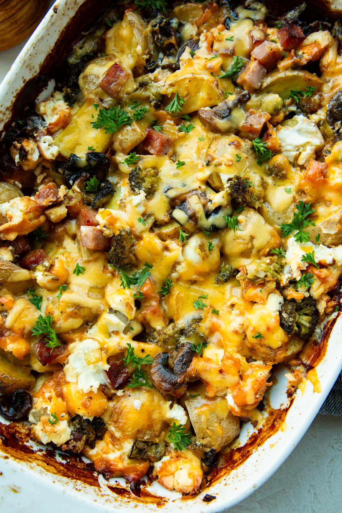 Mom's Cheesy Ham and Potato Broccoli Casserole [+Video]