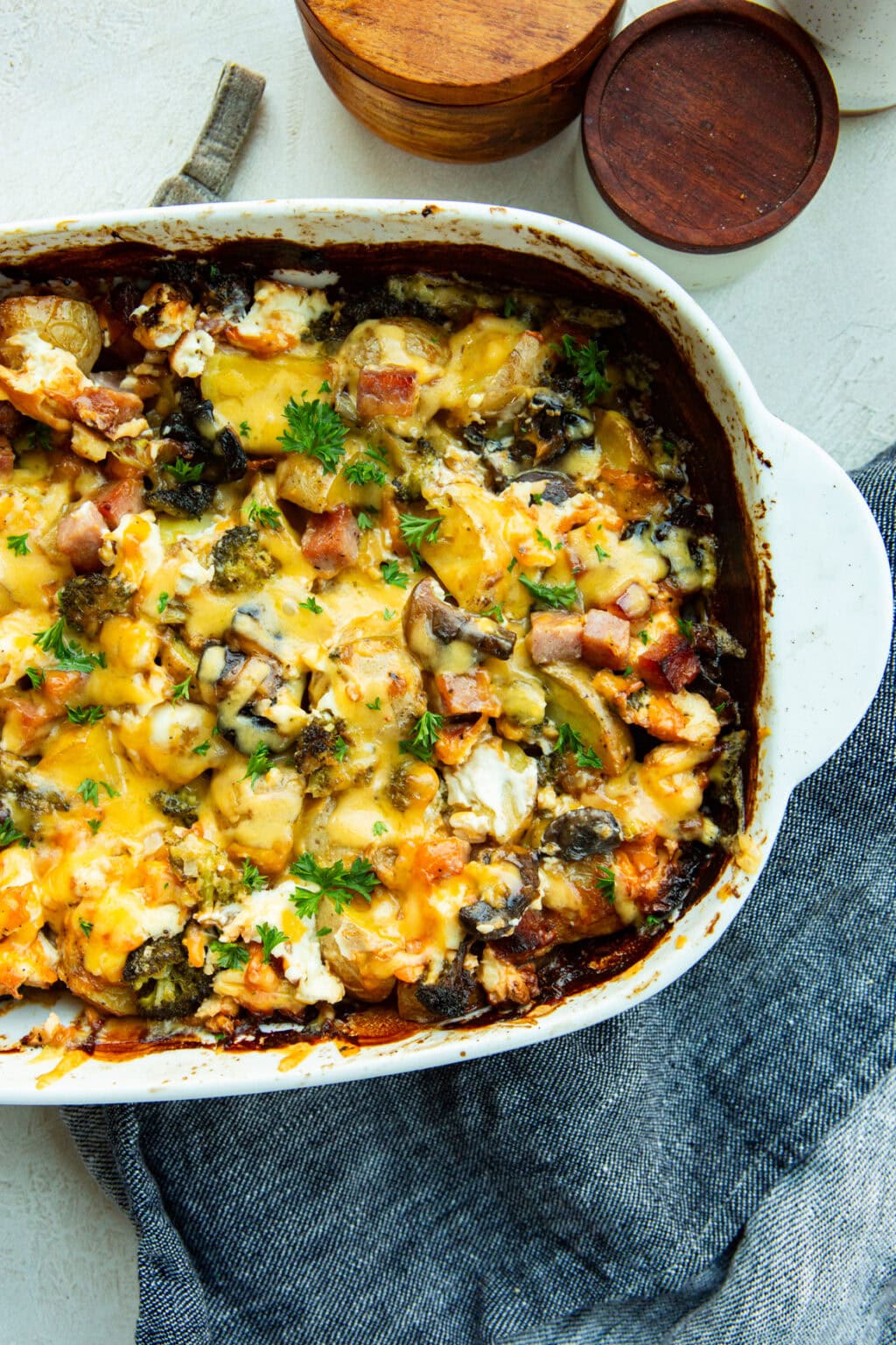 Mom's Cheesy Ham and Potato Broccoli Casserole [+Video]