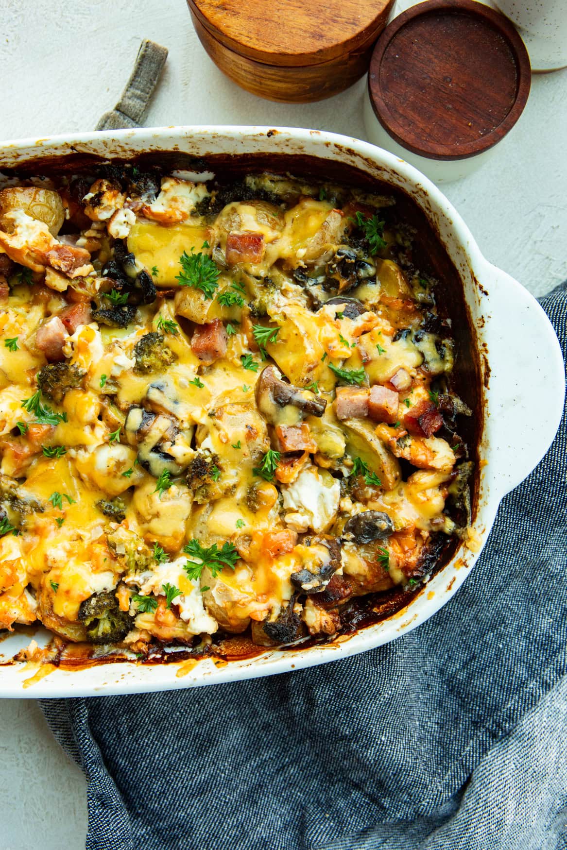 Mom's Cheesy Ham and Potato Broccoli Casserole [+Video]