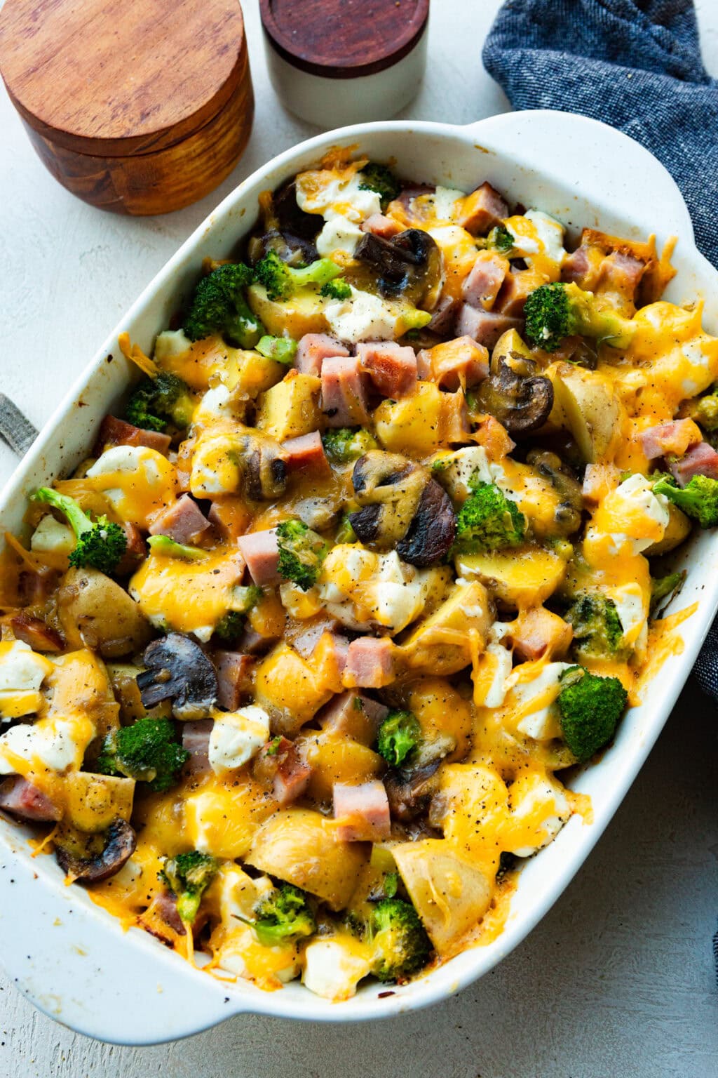 Mom's Cheesy Ham and Potato Broccoli Casserole [+Video]