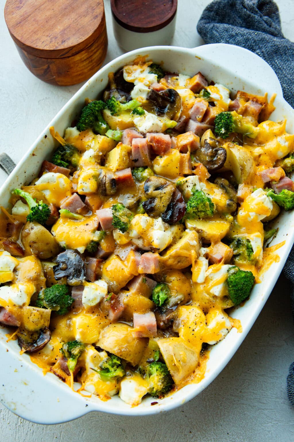 Mom's Cheesy Ham and Potato Broccoli Casserole [+Video]