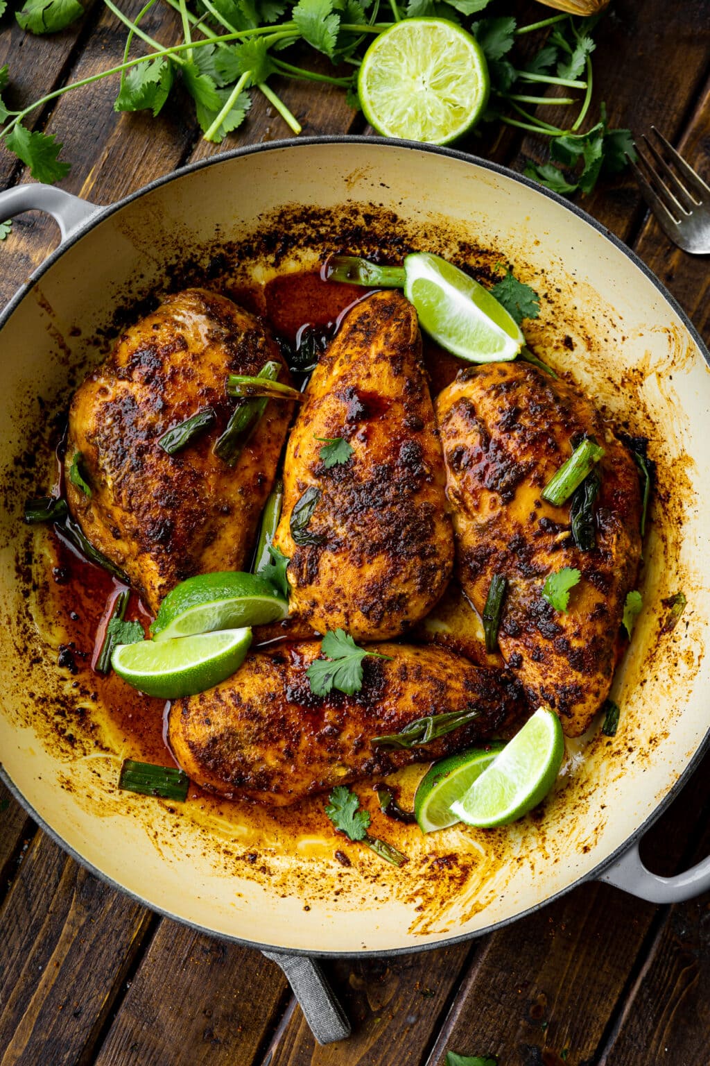 One Pan 10 Minute Sticky Mexican Chicken - Oh Sweet Basil