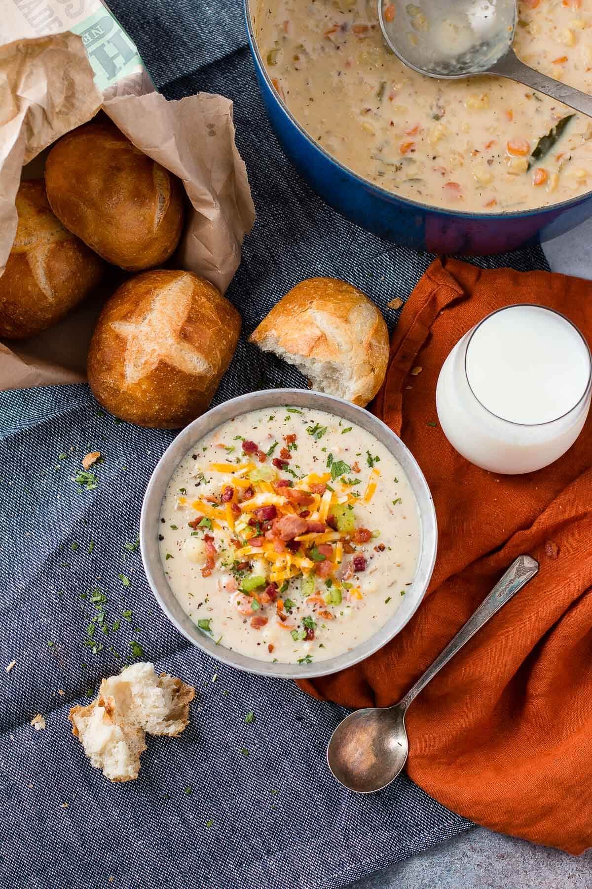 One Pot Cauliflower Chowder Recipe [+ Video]