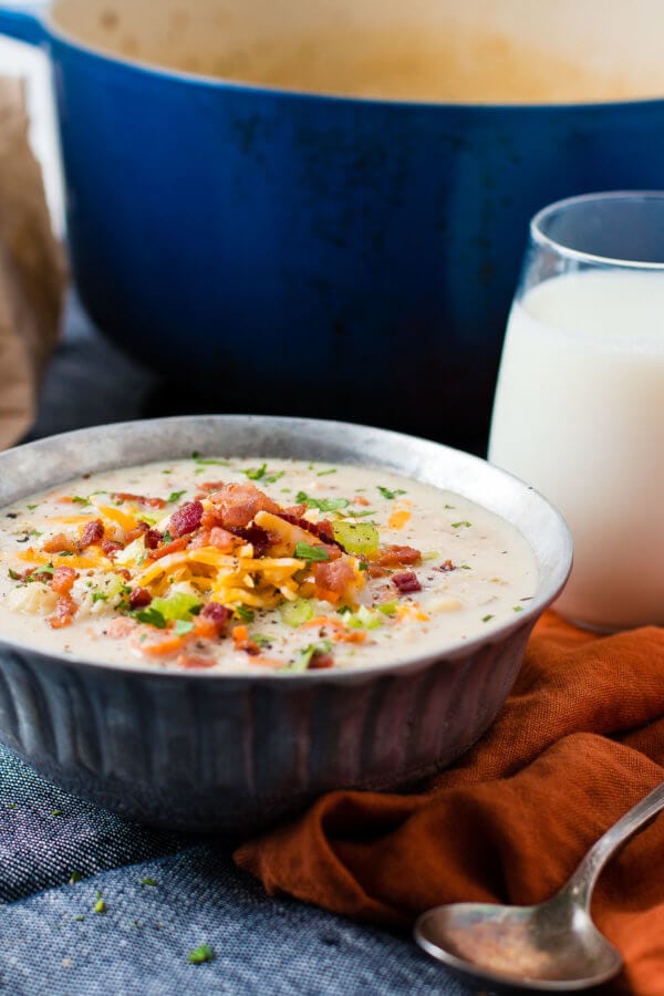 One Pot Cauliflower Chowder Recipe [+ Video]
